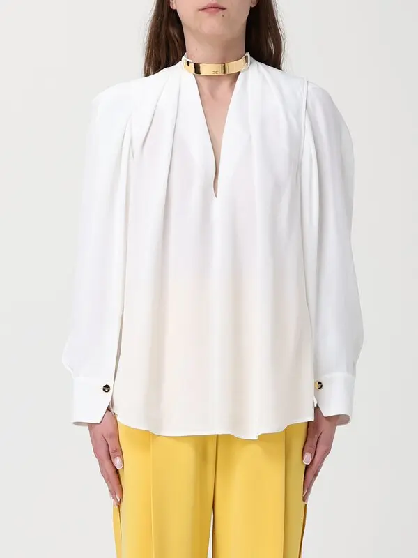 Elisabetta Franchi Georgette Blouse - Ivory