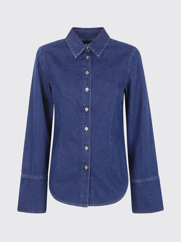 7 For All Mankind Cotton Denim Shirt - Blue