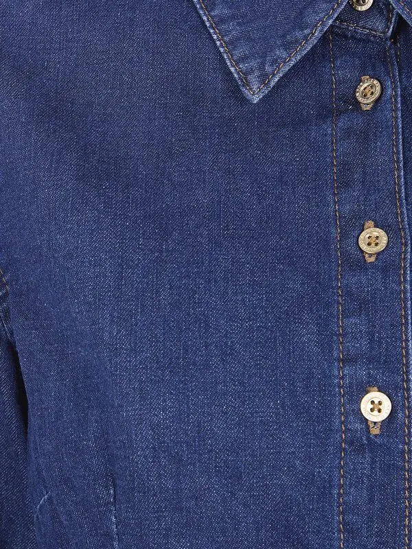 7 For All Mankind Cotton Denim Shirt - Blue