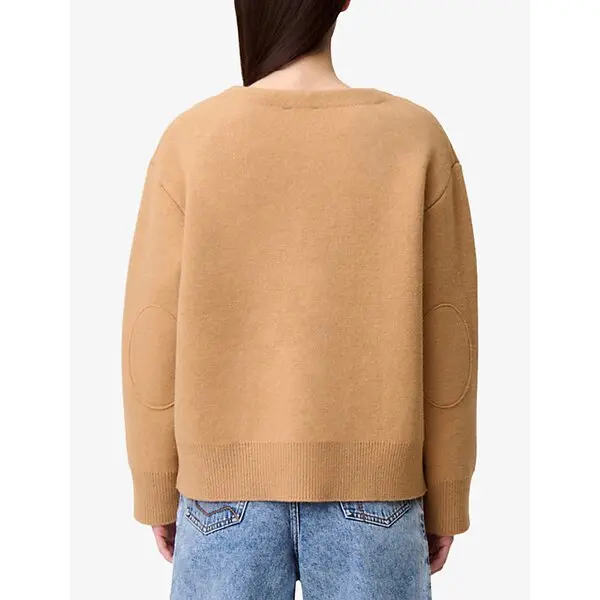 Claudie Pierlot Oversized Wool-blend Cardigan - Camel
