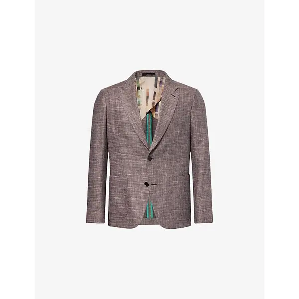 Paul Smith Regular-fit Notch-lapels Stretch-wool Blend Blazer