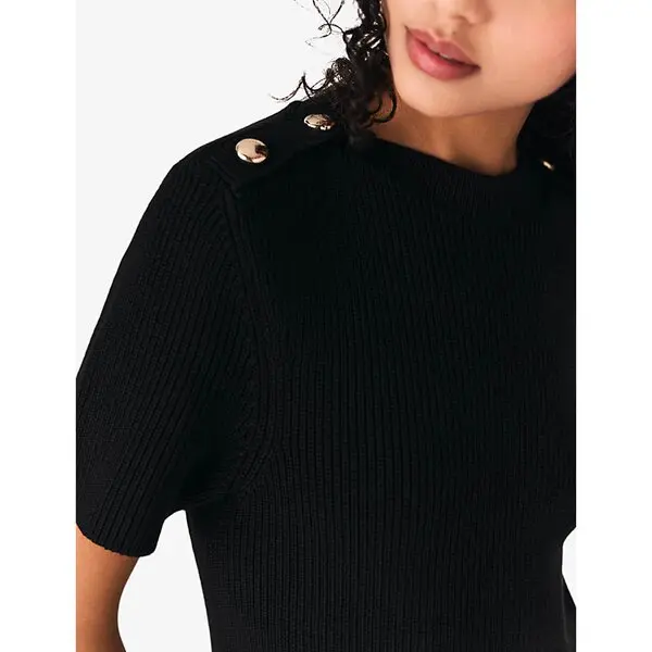 Maje Short-sleeve Taffeta-knit Mini Dress