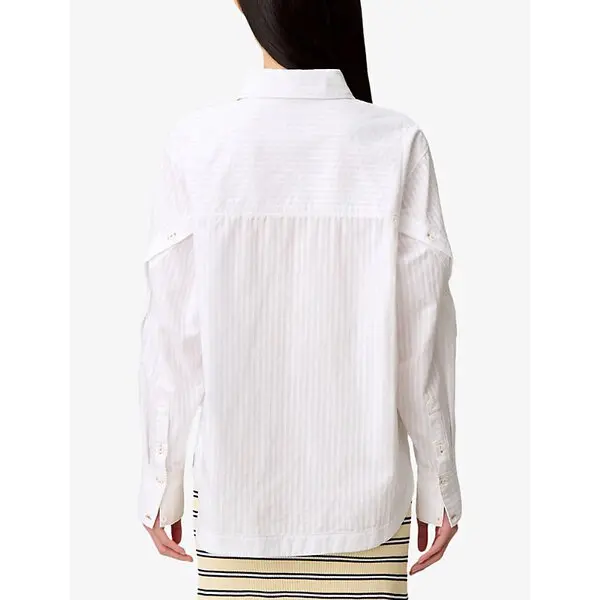 Claudie Pierlot Striped Cotton Poplin Shirt