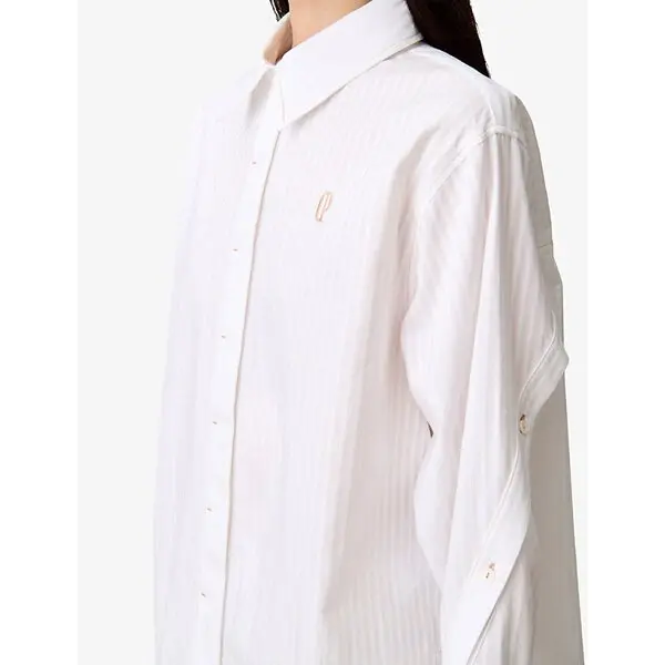 Claudie Pierlot Striped Cotton Poplin Shirt