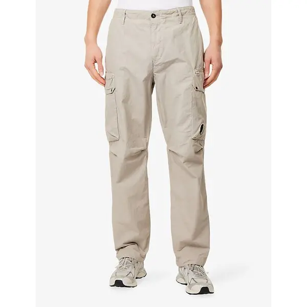 C.P. COMPANY Microreps Cotton Trousers With Drawstring Cuffs