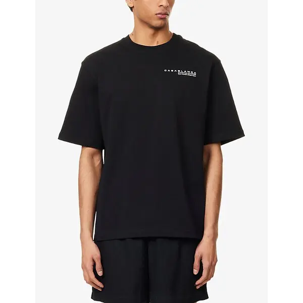 Casablanca Glitch Orchid Oversized Cotton-jersey T-shirt