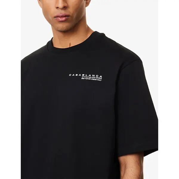 Casablanca Glitch Orchid Oversized Cotton-jersey T-shirt