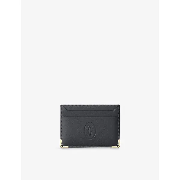 CARTIER Must De Leather Card Holder - Grey