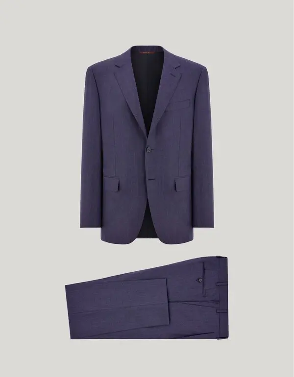 Canali Denim Regular Fit Stretch Wool And Cashmere Suit - Blue