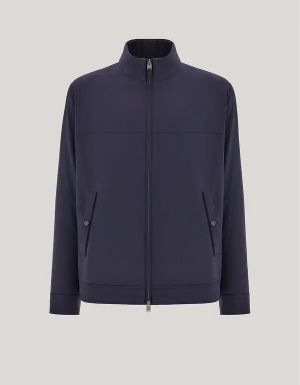 Canali Nuvola Technical Fabric Jacket - Blue
