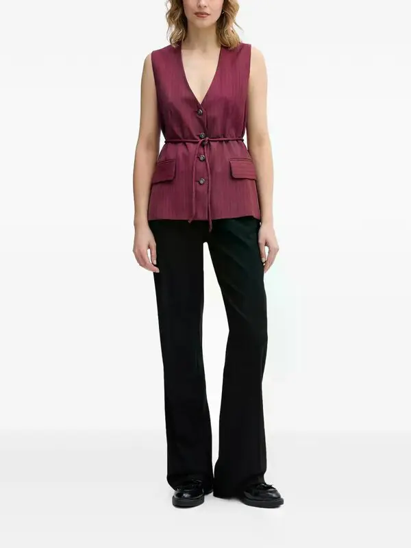 Sisley Pinstripe Buttoned Gilet