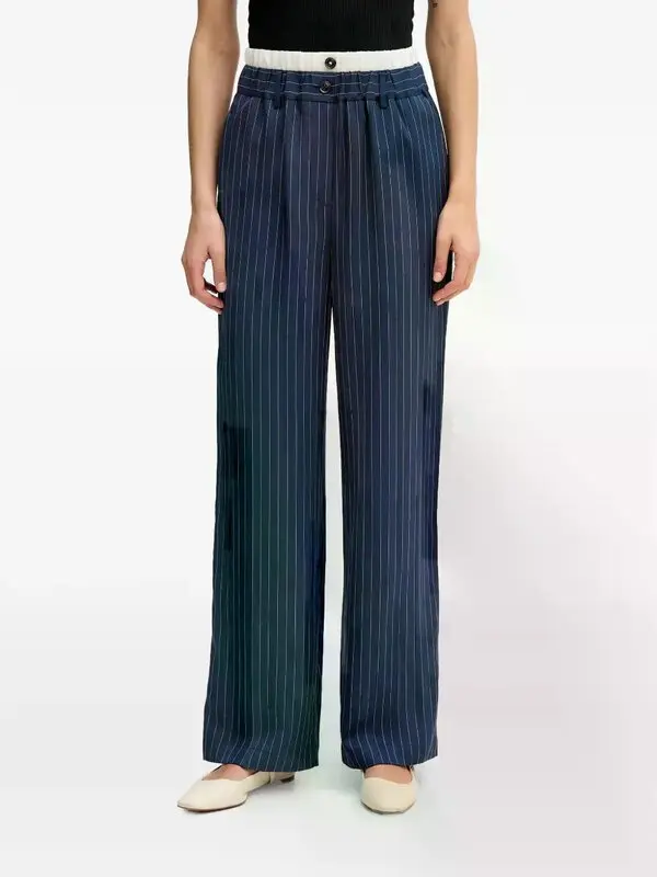 Sisley Pinstripe Wide Leg Trousers