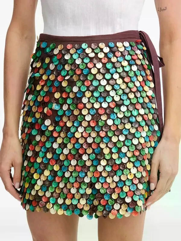NEVER FULLY DRESSED Sequin-embellished Mini Skirt