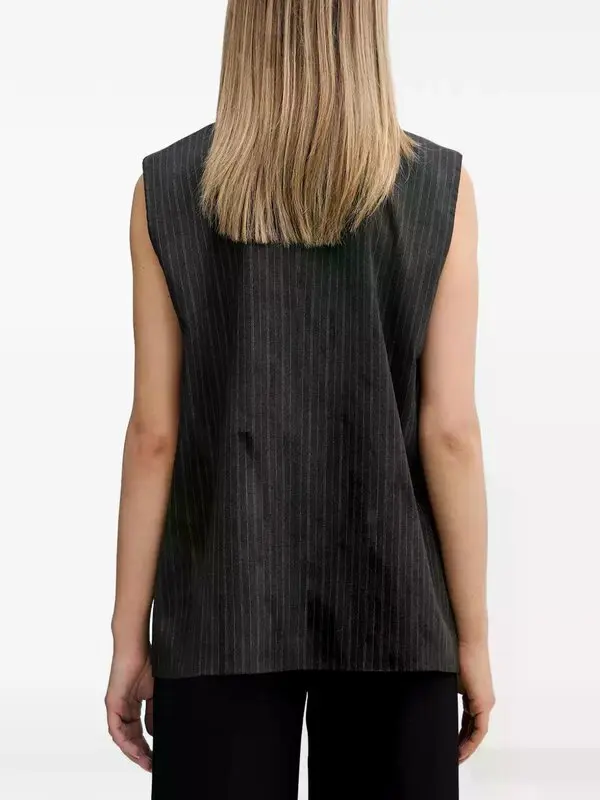 Sisley Pinstripe V-neck Gilet