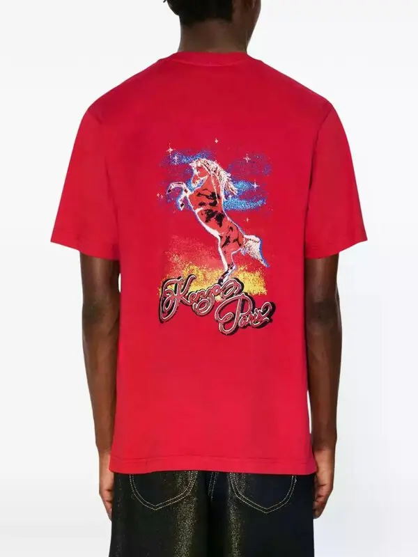 Kenzo Lunar New Year Graphic-print T-shirt - Red