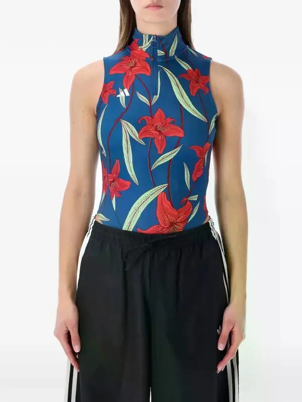 Adidas Floral Zip Bodysuit