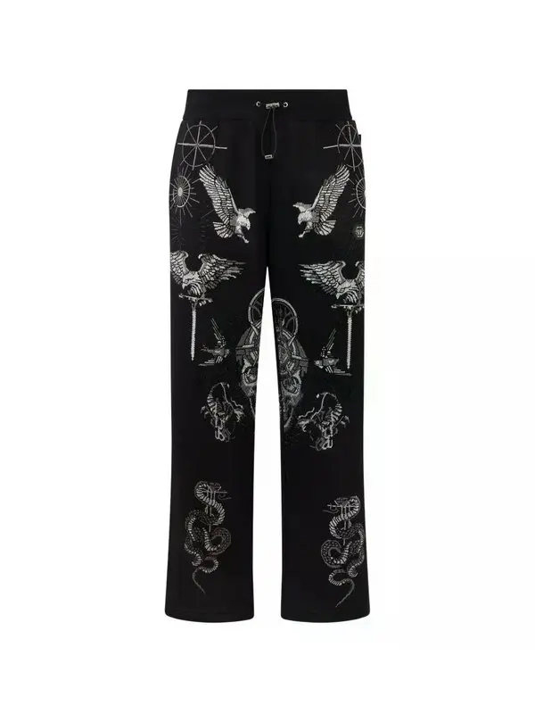 Philipp Plein Eagle-motif Drawstring Track Pants