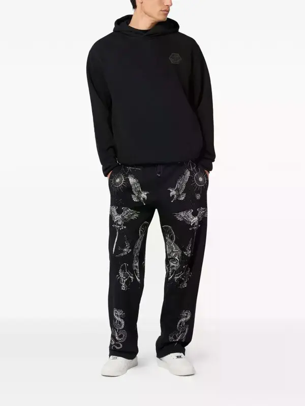 Philipp Plein Eagle-motif Drawstring Track Pants