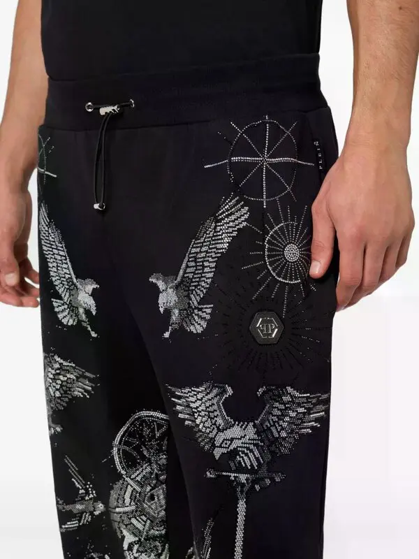 Philipp Plein Eagle-motif Drawstring Track Pants