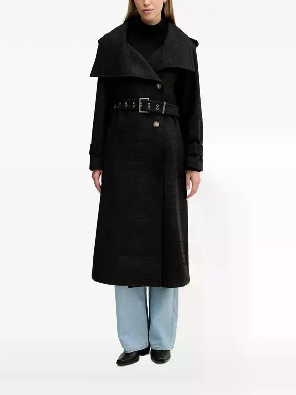Sisley Belted Textured Coat