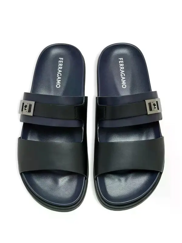 FERRAGAMO Hug Buckled Sandals - Blue