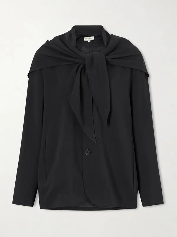 KALLMEYER Jamie Tie-detailed Cady Blazer - Black