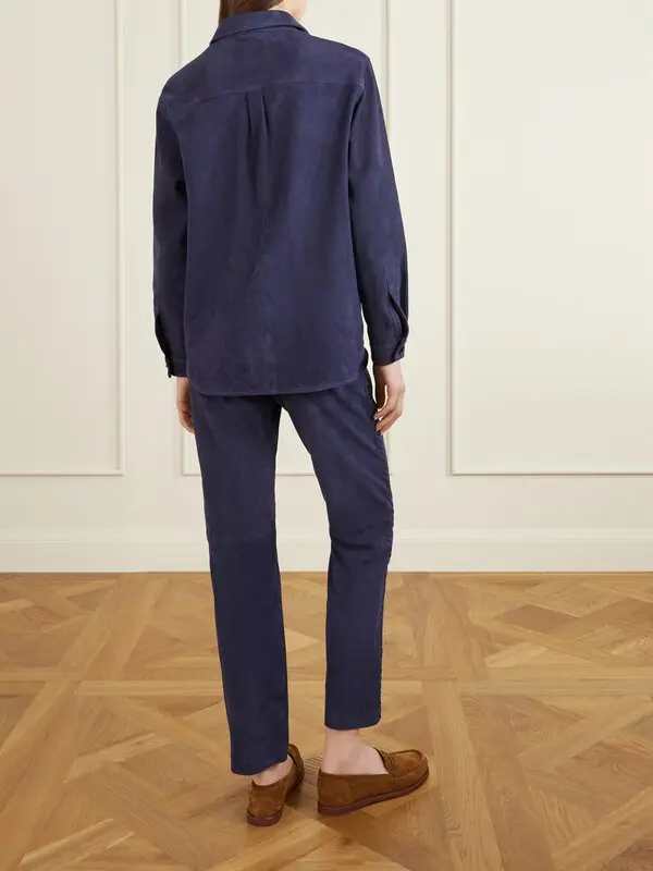 BLAZÉ MILANO Berber Suede Shirt - Blue