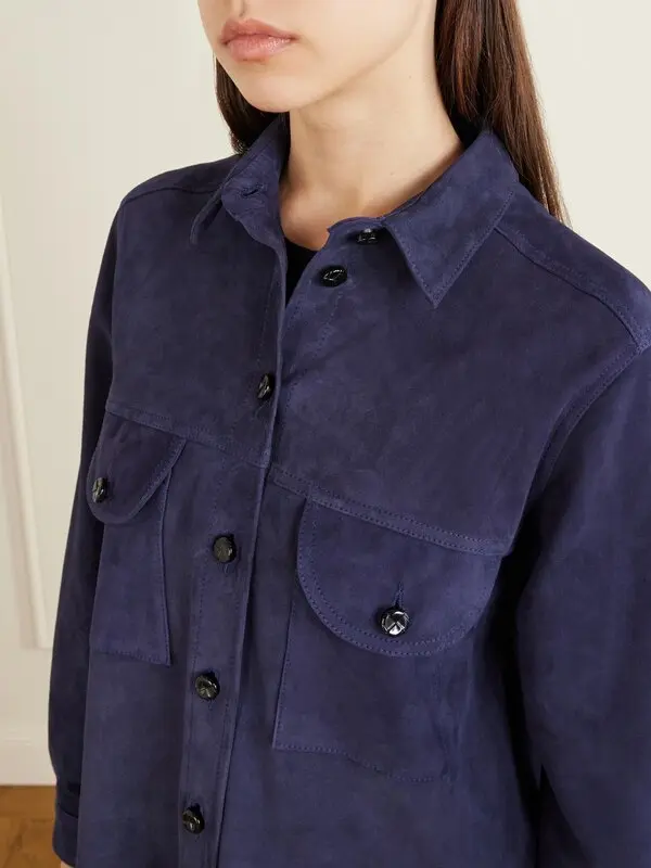 BLAZÉ MILANO Berber Suede Shirt - Blue