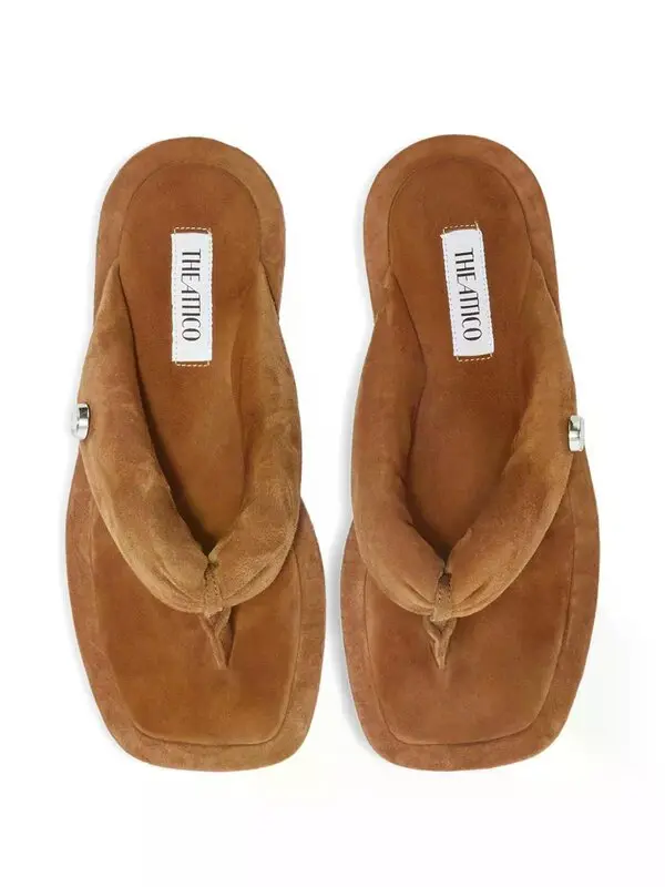 Attico Indie Thong Sandals - Brown