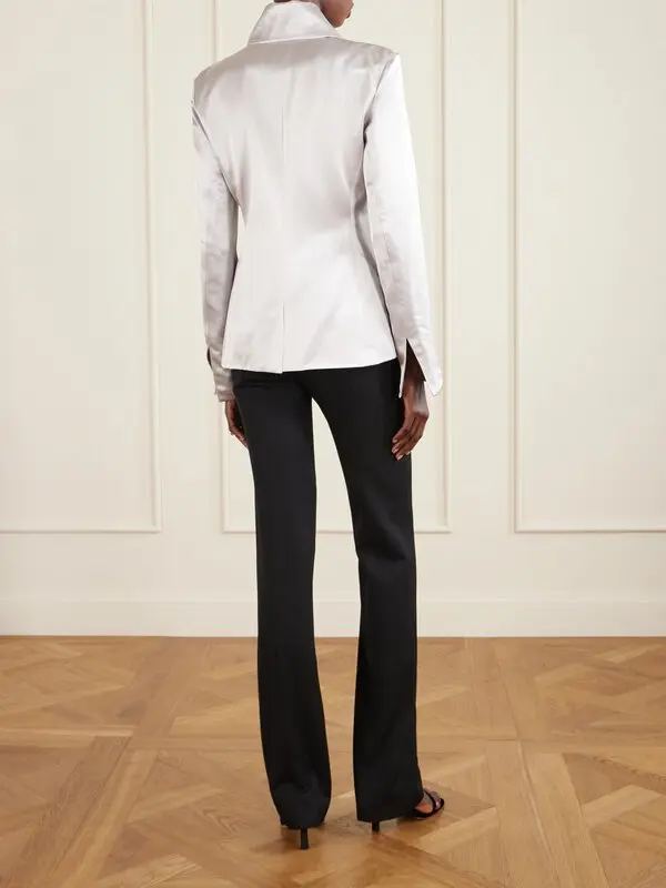 KALLMEYER Luca Satin-twill Blazer - Silver