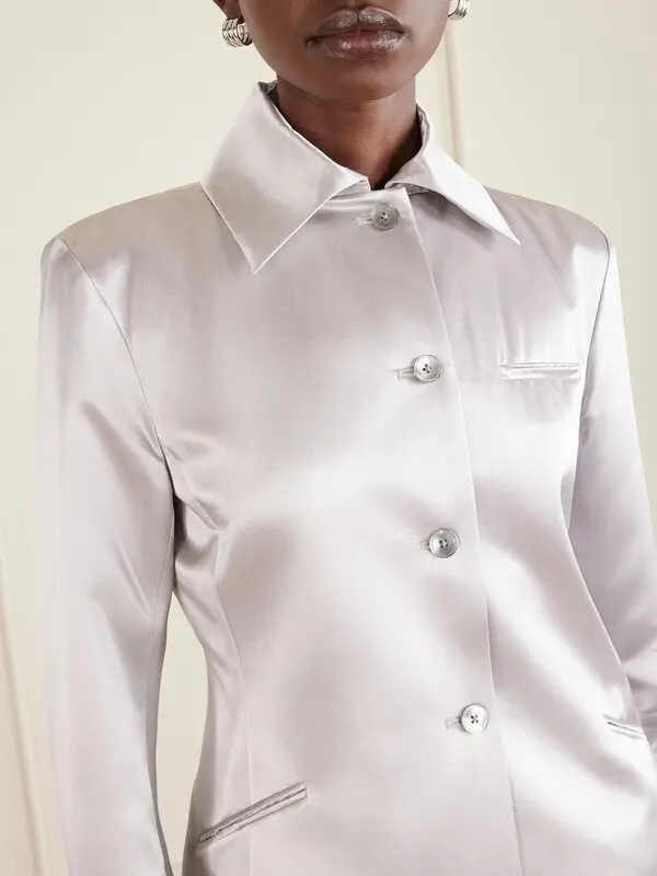 KALLMEYER Luca Satin-twill Blazer - Silver