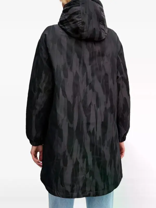 Sisley Hooded Patterned Parka Coat