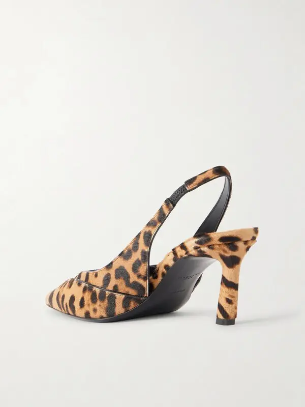 Givenchy Leopard-print Calf-hair Slingback Pumps - Animal Print