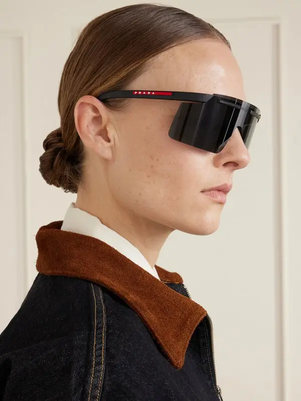 Prada Linea Rossa Square-frame Sunglasses - Black