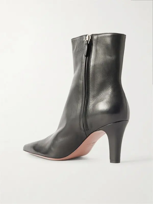 Paris Texas Belle 75 Leather Ankle Boots - Black
