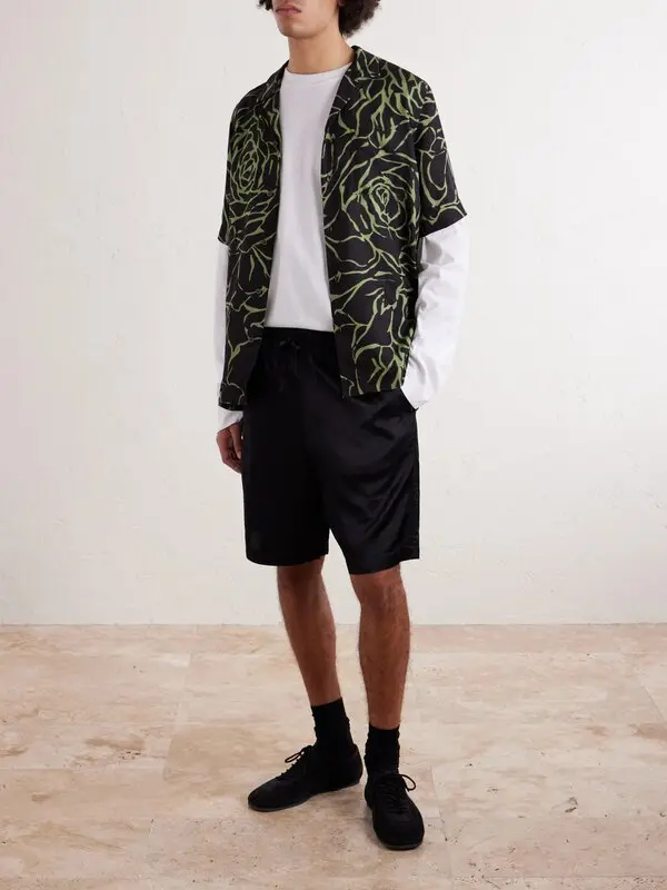 Dries Van Noten Camp-collar Printed Twill Shirt