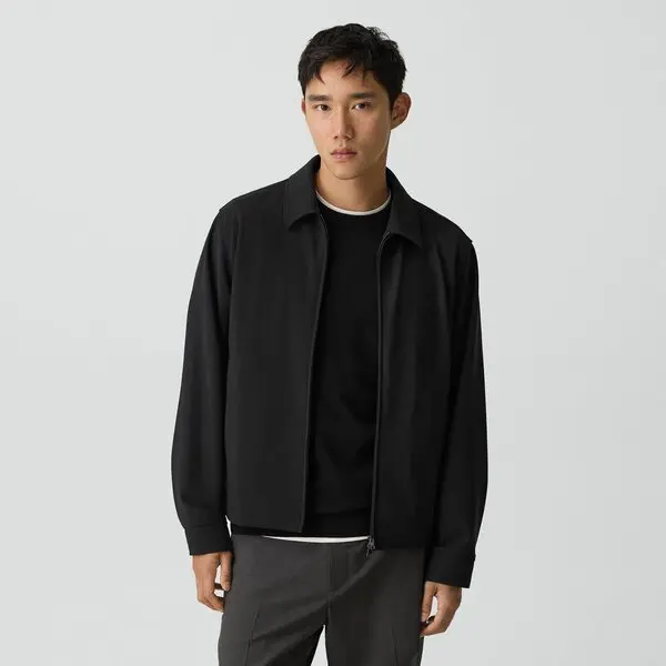 Theory Blouson Jacket In Precision Ponte - Black
