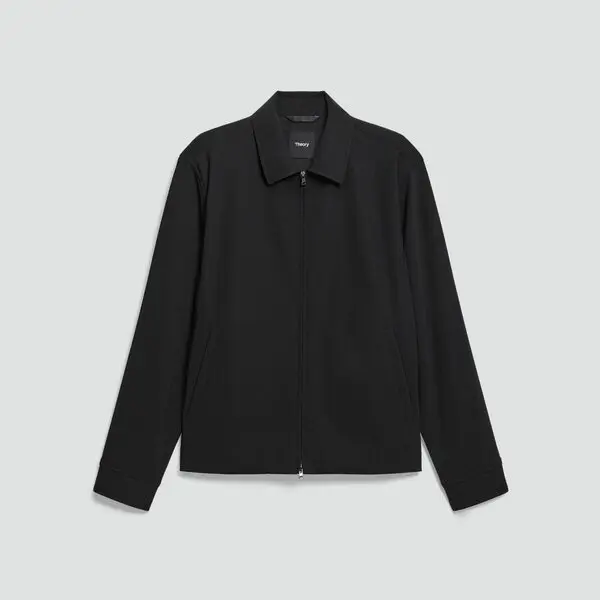 Theory Blouson Jacket In Precision Ponte - Black