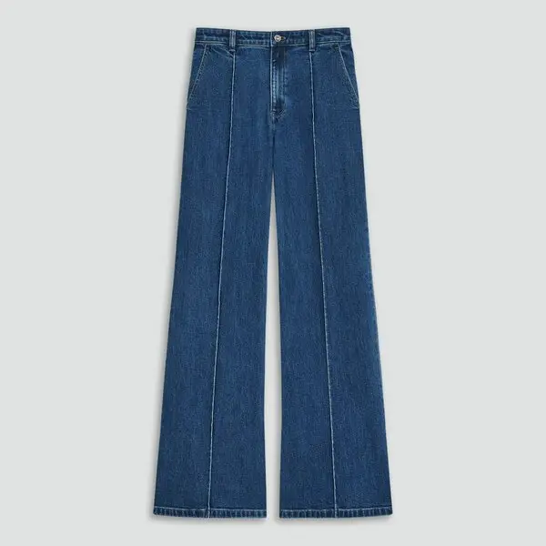 Theory Fluid Flare Jean In Essential Denim - Ocean Blue