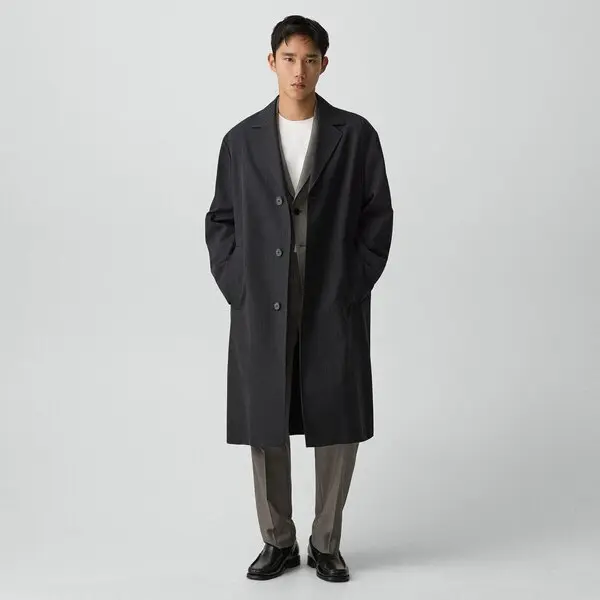 Theory Twill Blend Three-button Coat