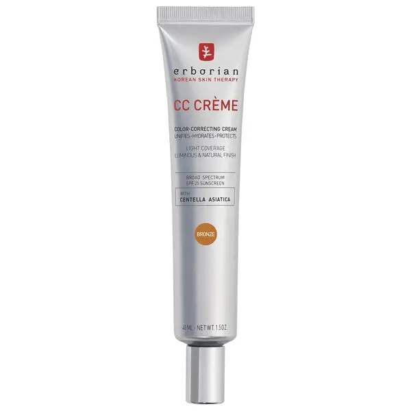 ERBORIAN Cc Cream Color-corrector For Natural Luminous Finish With Korean Centella Asiatica Extract - Bronze