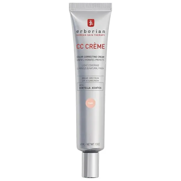 ERBORIAN Cc Cream Color-corrector For Natural Luminous Finish With Korean Centella Asiatica Extract - Fair
