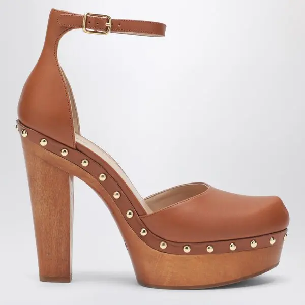Chloé Platform Pumps With Studs - Brown