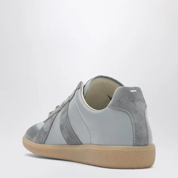 MAISON MARGIELA Replica Leather And Suede Sneakers - Grey