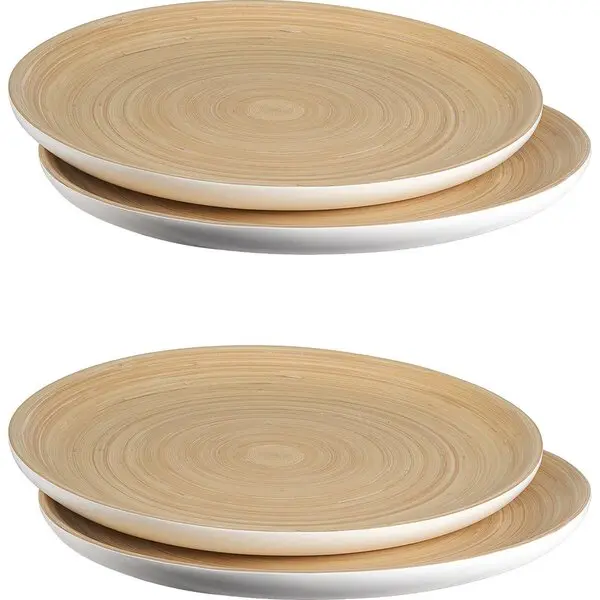 LEXA 4 Piece Serving Plate Set - White