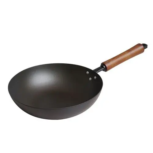 JOYCE CHEN Carbon Steel Preseasoned Stir Fry Pan - Black