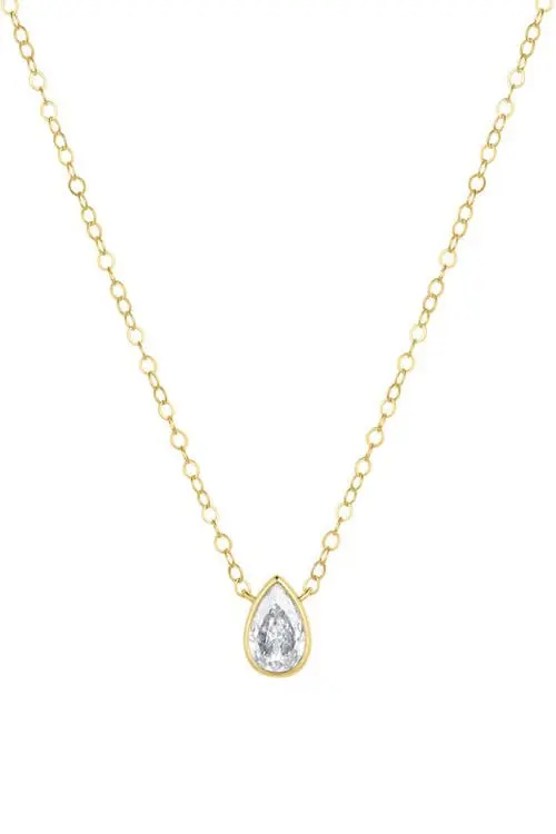 SET & STONES Mavis Teardrop Solitaire Necklace - Gold