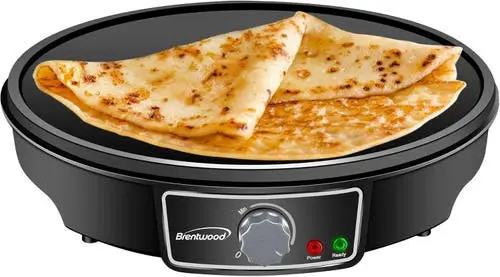 BRENTWOOD 12 Inch Electric Non-stick Crepe Pancake Maker - Black