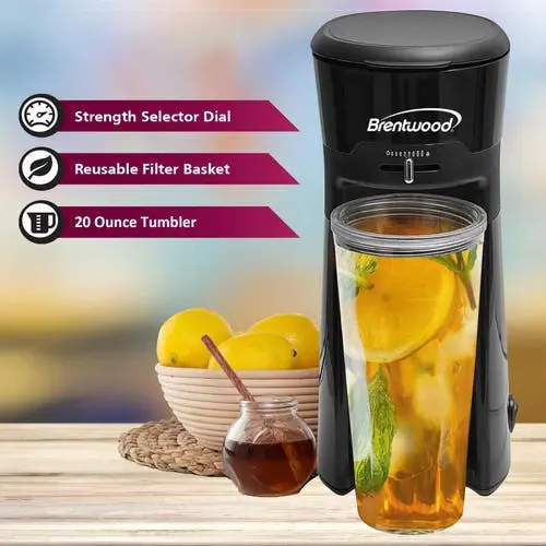 BRENTWOOD Single Serve Iced Coffee And Tea Maker