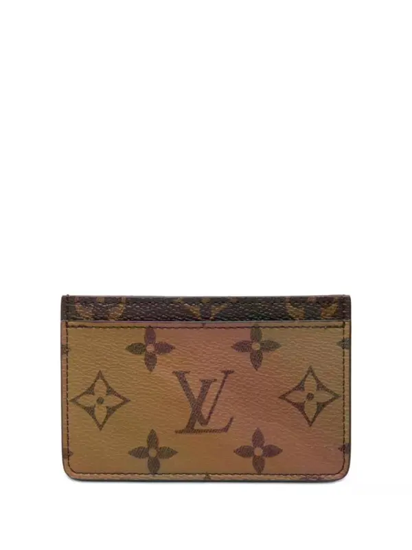 LOUIS VUITTON 2021 Monogram Reverse Card Holder - Brown